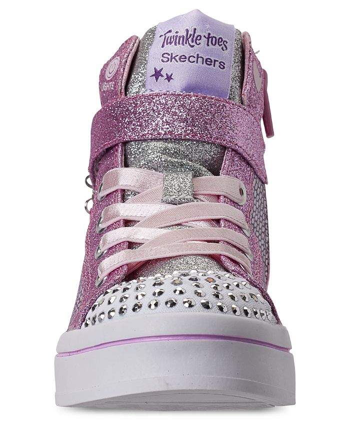 Skechers Little Girls Twinkle Toes Twi-Lites Holla-Glam High Top Casual ...