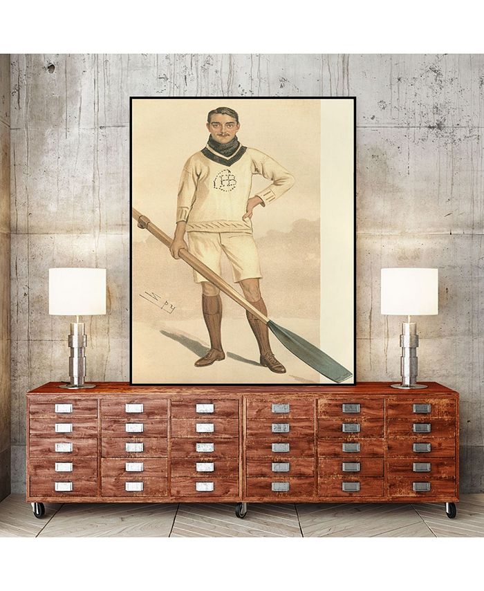 Giant Art 36" x 24" Vanity Fair Rowing Art Block Framed Canvas - Macy's