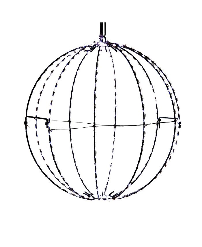 Kurt Adler 12-Inch Cool White LED Foldable Metal Sphere - Macy's