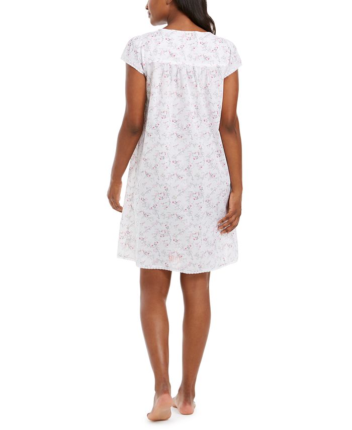 Miss Elaine Cotton Floral Print Nightgown Macys