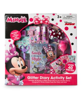 Minnie Mouse Glitter Diary Set - Macy's