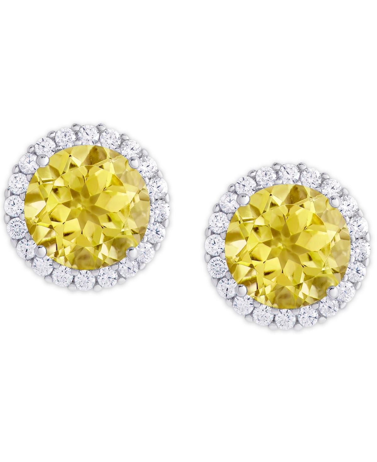 Click here for Birthstone Round Cubic Zirconia Halo Solitaire Stu... prices