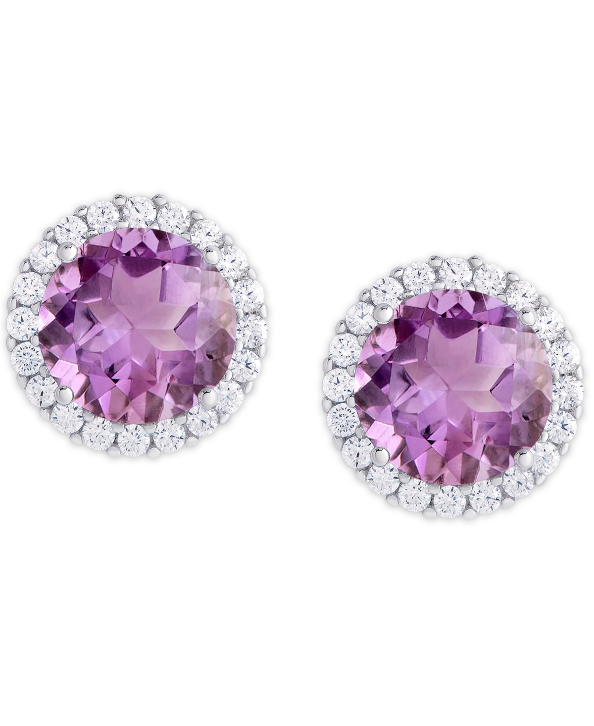 Click here for Birthstone Round Cubic Zirconia Halo Solitaire Stu... prices