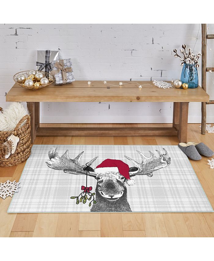 Mohawk Holiday Moose Accent Rug, 18" x 30" - Macy's