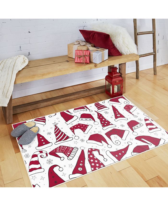 Mohawk Santa Hats Accent Rug, 18" x 30" - Macy's
