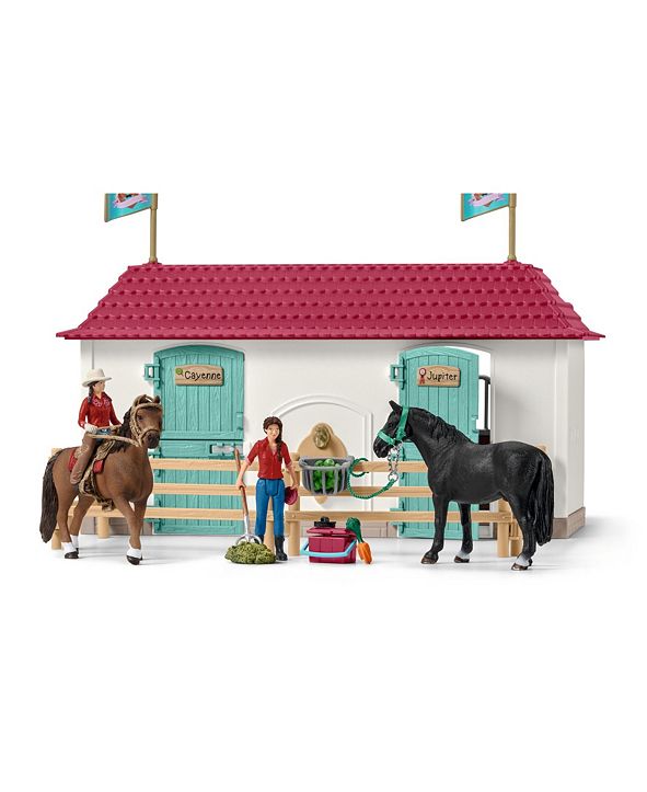 Schleich Horse Club, Large Horse Stable with House Stable Playset and ...