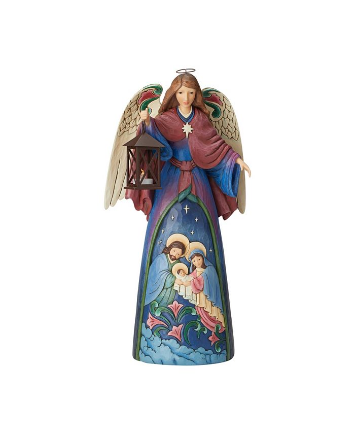 Enesco Lighted Angel With Holy Scene - Macy's