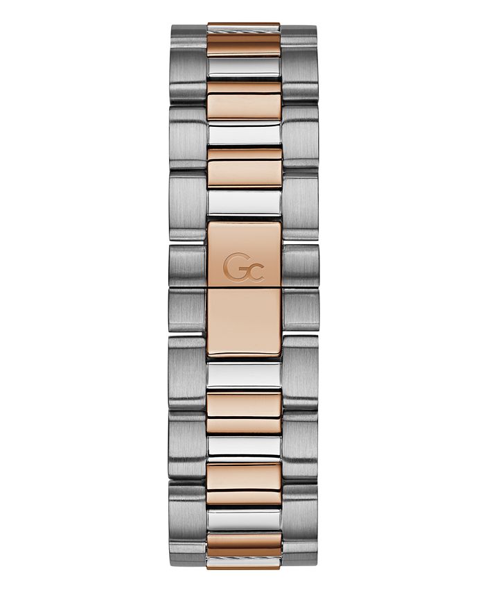 GUESS Men's Cable Force Two-Tone Bracelet Watch 44mm - Macy's