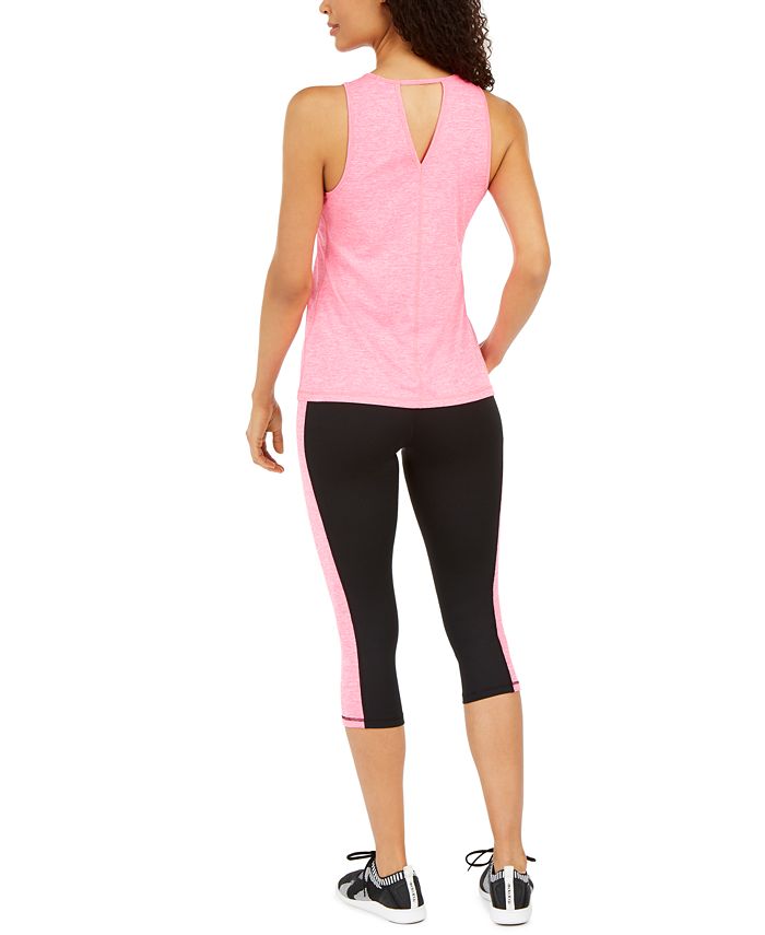 ID Ideology Women's Essentials Heathered Keyhole-Back Tank Top, Created ...