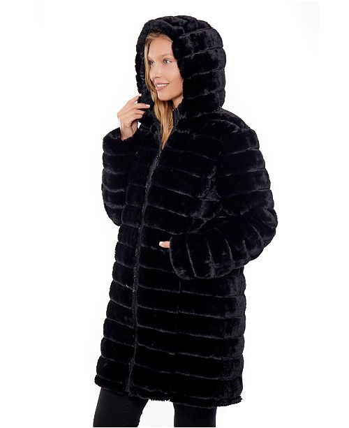 Be Boundless Sphere Reversible Faux Fur/Nylon Coat & Reviews - Jackets ...