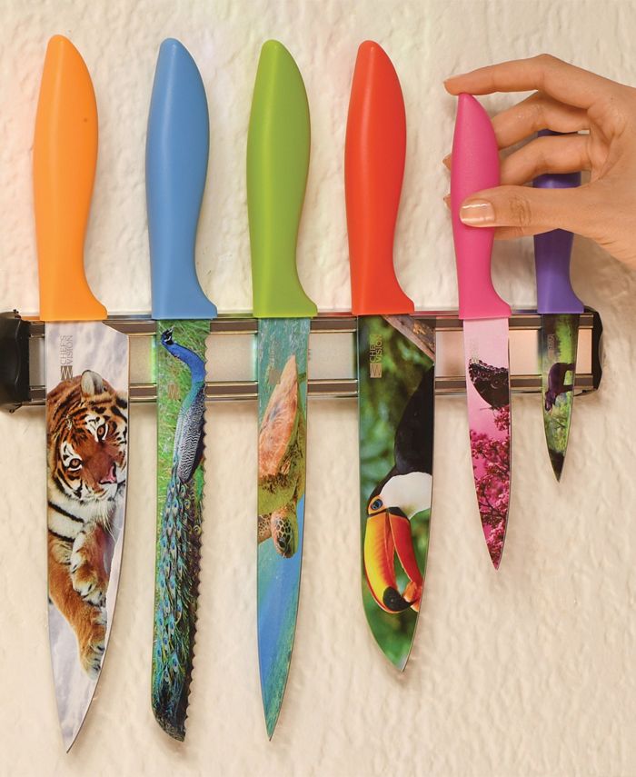 Chef's Vision Wildlife Series 6-Piece Knife Set - Macy's
