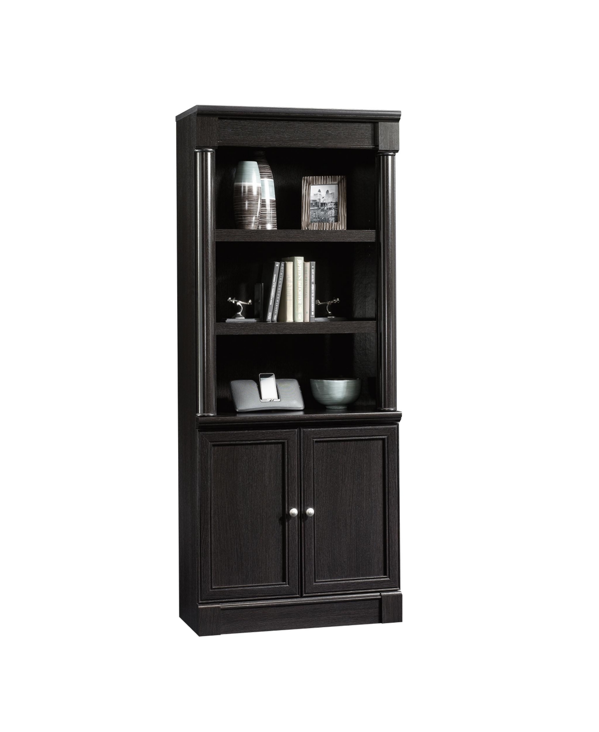 Sauder Palladia Library with Doors - Wind oak