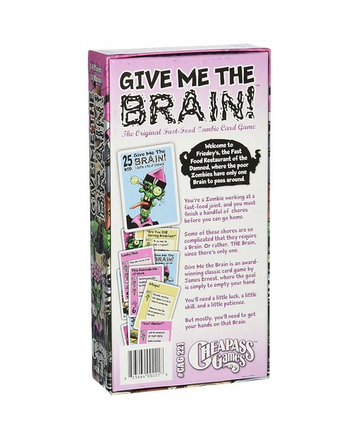 Cheapass Games Give Me The Brain Super deluxe Edition Card Game - Macy's