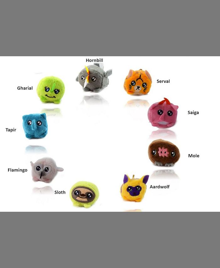 MicroZoo Micro Zoo - 10 Pack, Small Plush Collectible Stuffed Animals ...