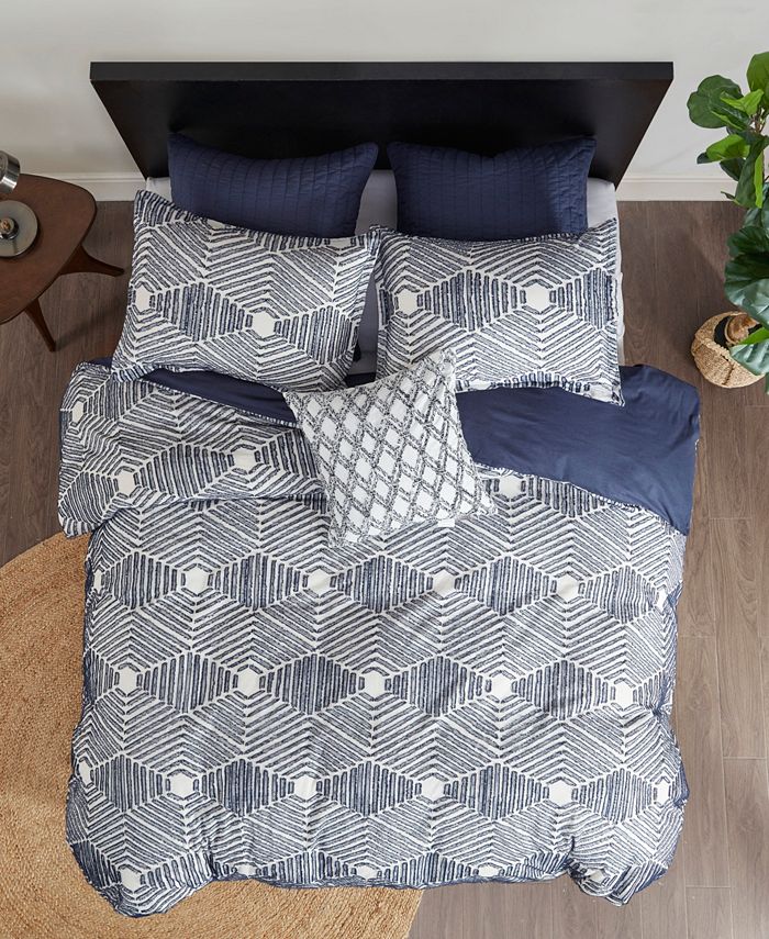 INK+IVY Ellipse 3-Piece King/Cal King Cotton Jacquard Comforter Set ...