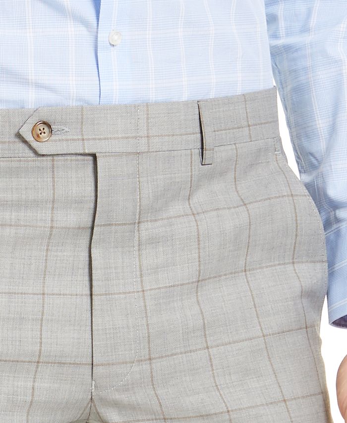 Lauren Ralph Lauren Men's Classic-Fit UltraFlex Stretch Gray Windowpane ...