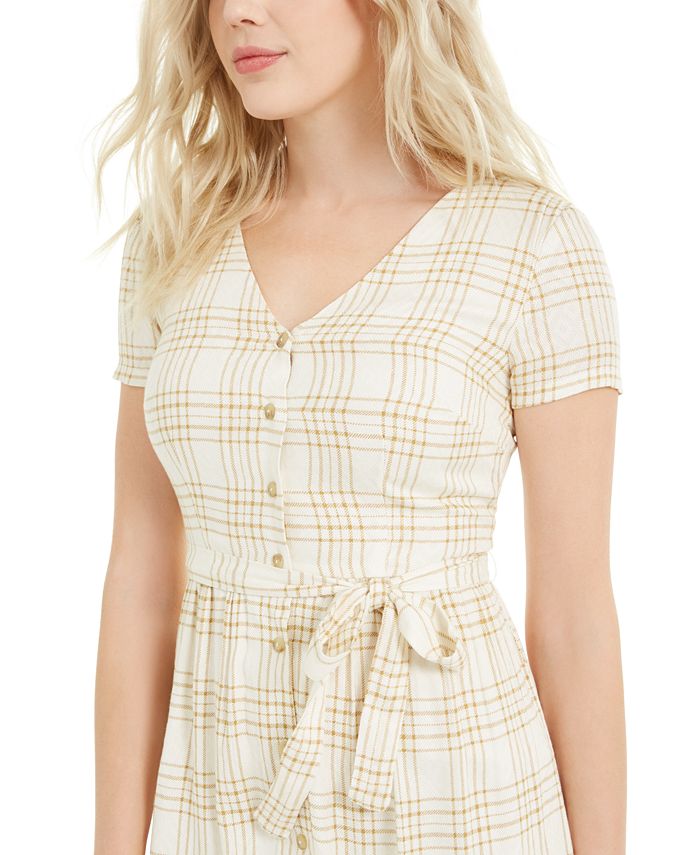 Kit & Sky Plaid Fit & Flare Shirtdress - Macy's
