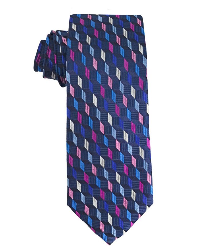DUCHAMP LONDON Men's Geometric Design Silk Tie - Macy's