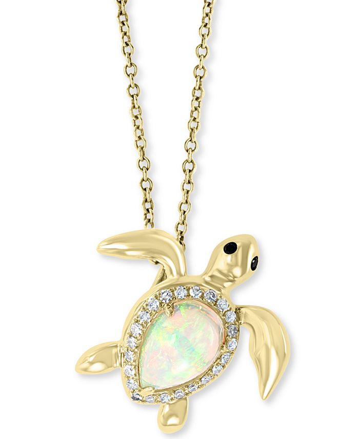 EFFY Collection EFFY® Opal (1-1/10 ct. t.w.) & Diamond (1/10 ct. t.w ...