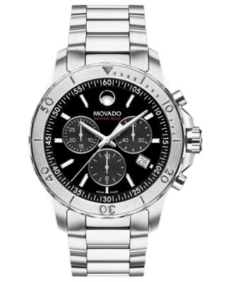 Movado Men's Swiss Series 800 Stainless Steel Bracelet Watch 42mm ...