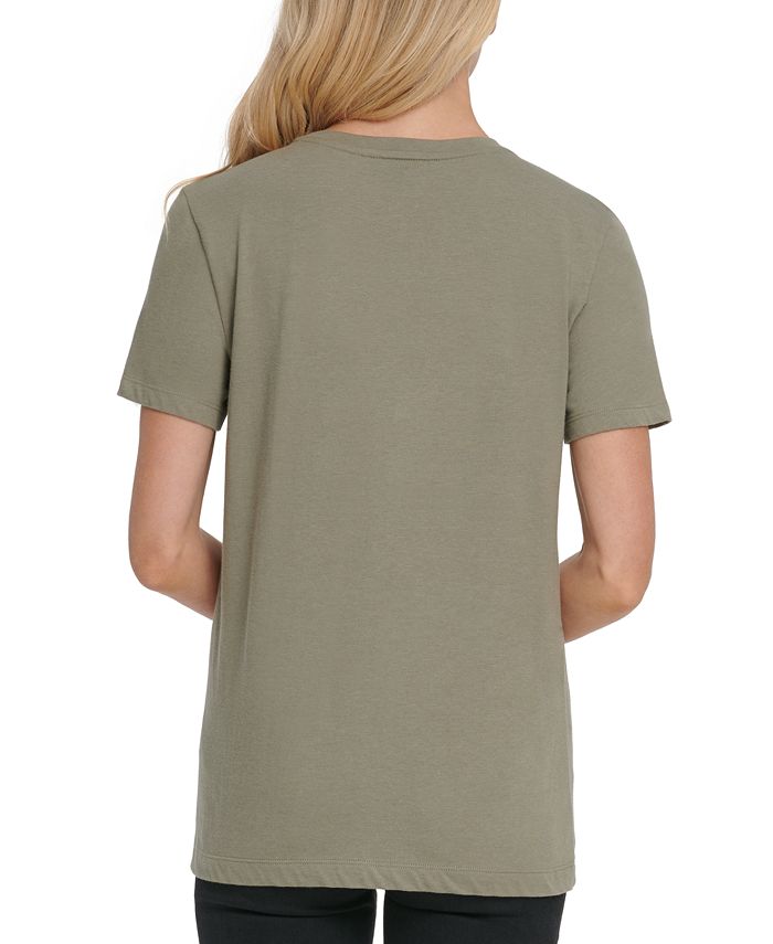 DKNY Jeans Sequin-Embellished Logo-Print T-Shirt - Macy's