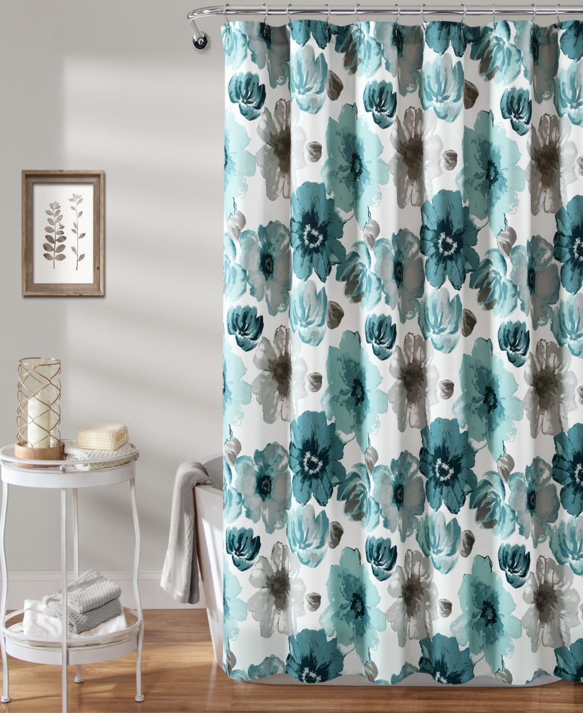 Click here for Lush Decor Leah Shower Curtain  72 x 72 - Blue prices