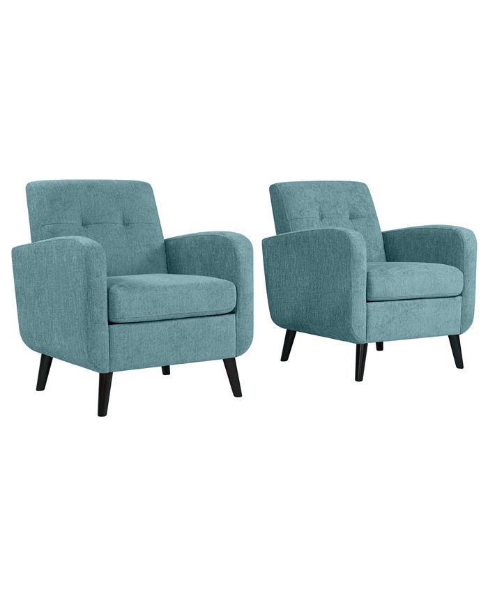 Handy Living Thoms Mid Century Modern Arm Chair Set - Macy's