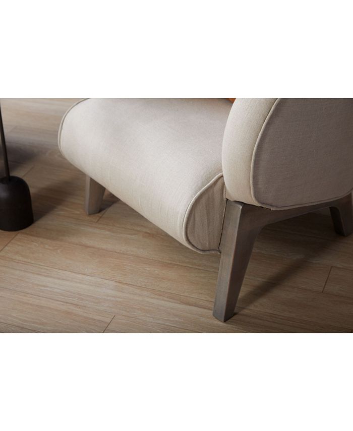Union Home Accent Chair with Linen Upholstery - Macy's