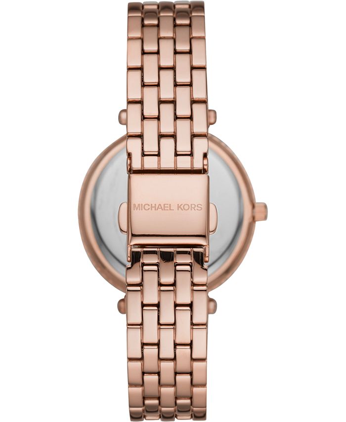 Michael Kors Women's Darci Rose Gold-Tone Stainless Steel Bracelet ...