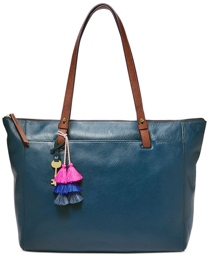 Fossil Rachel Zip Tote with Tassel - Macy's