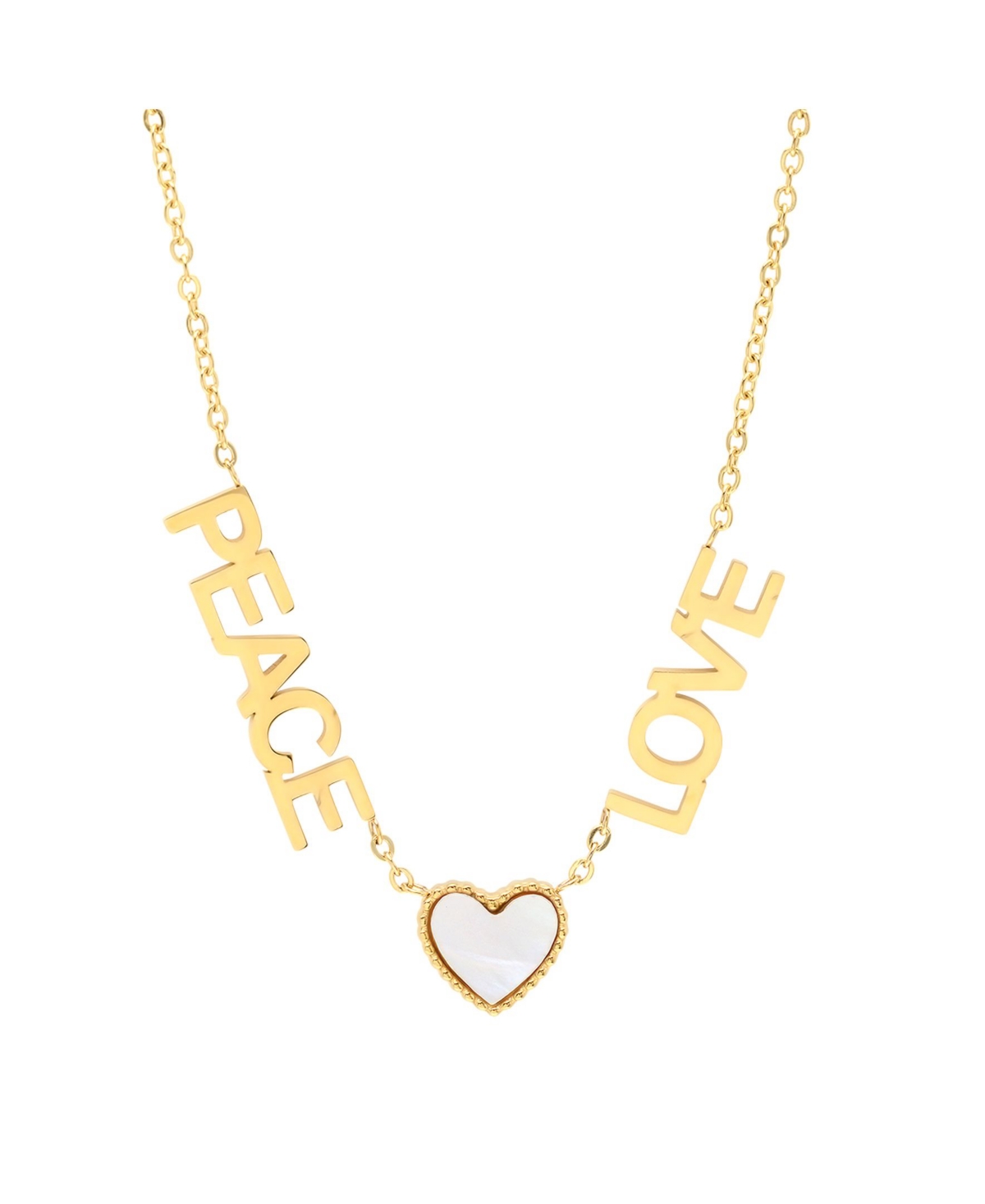 Click here for Steeltime 18K Gold Plated Stainless Steel Peace Lo... prices