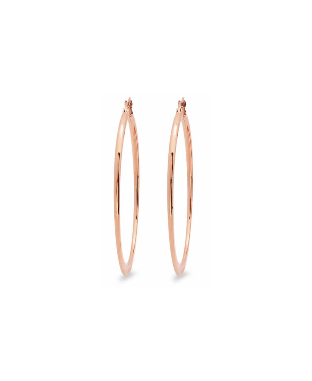 Click here for Steeltime 18K Rose Gold Plated Stainless Steel Hoo... prices