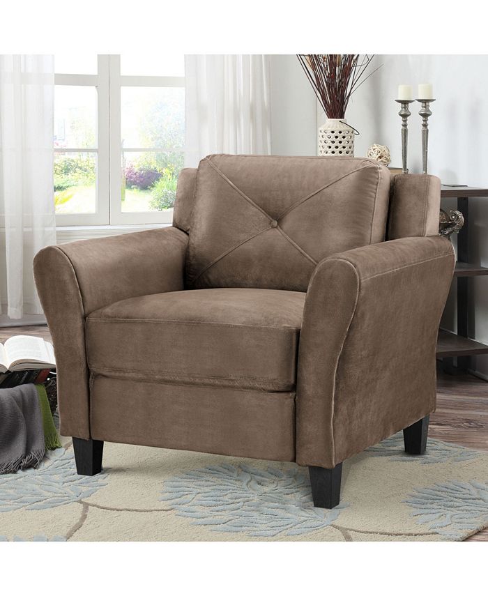 Lifestyle Solutions Harvard Microfiber Chair With Rolled Arms - Macy's