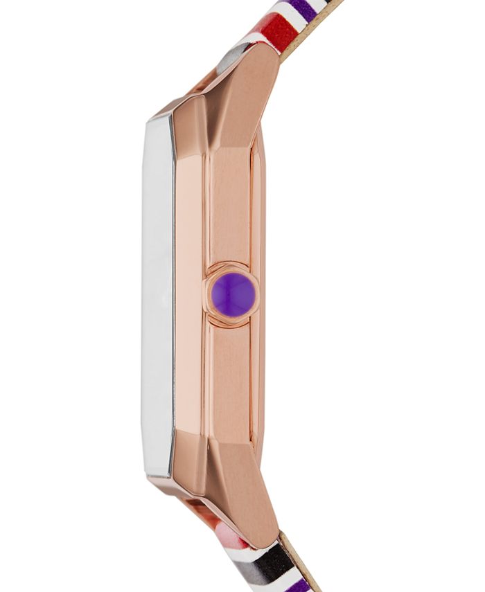 Emporio Armani Women's Multicolor Leather Strap Watch 24mm - Macy's