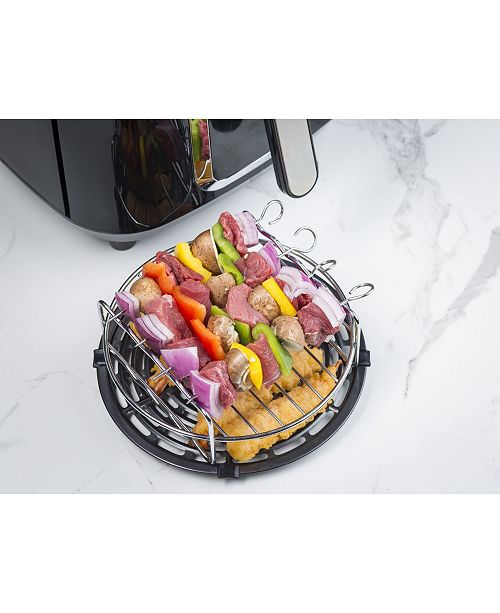 Aria 7Qt Teflon-Free Ceramic Family-Size Air Fryer with 2-Tier ...
