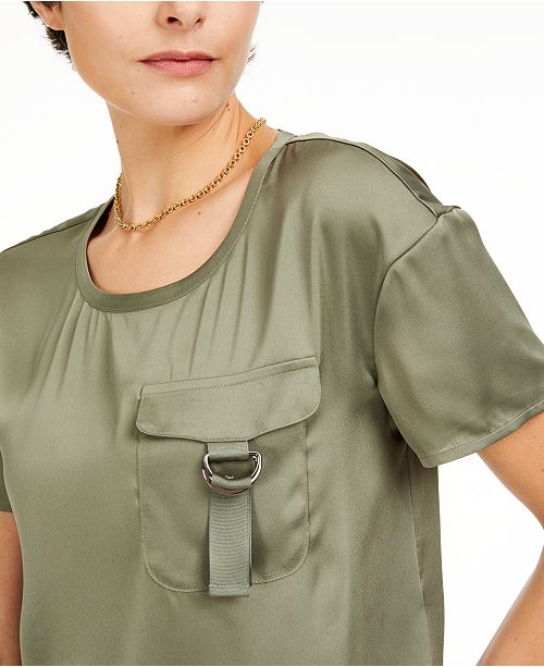 Bar III Utility-Pocket Top, Created for Macy's & Reviews - Tops - Women ...