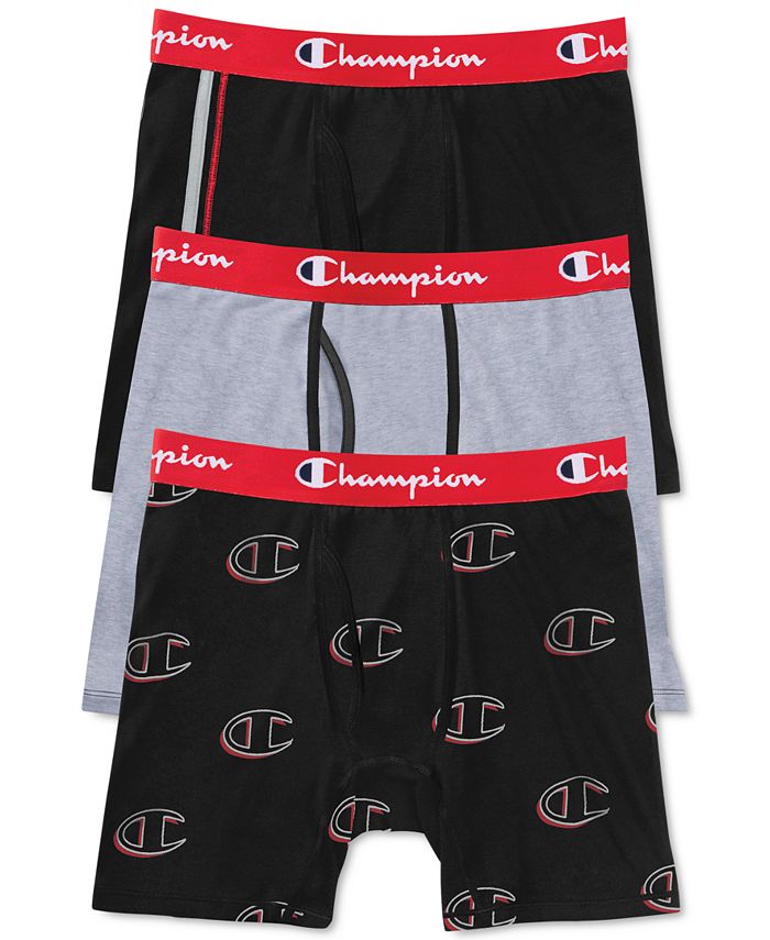 Champion Men's 3-Pk. Performance Boxer Briefs - Macy's