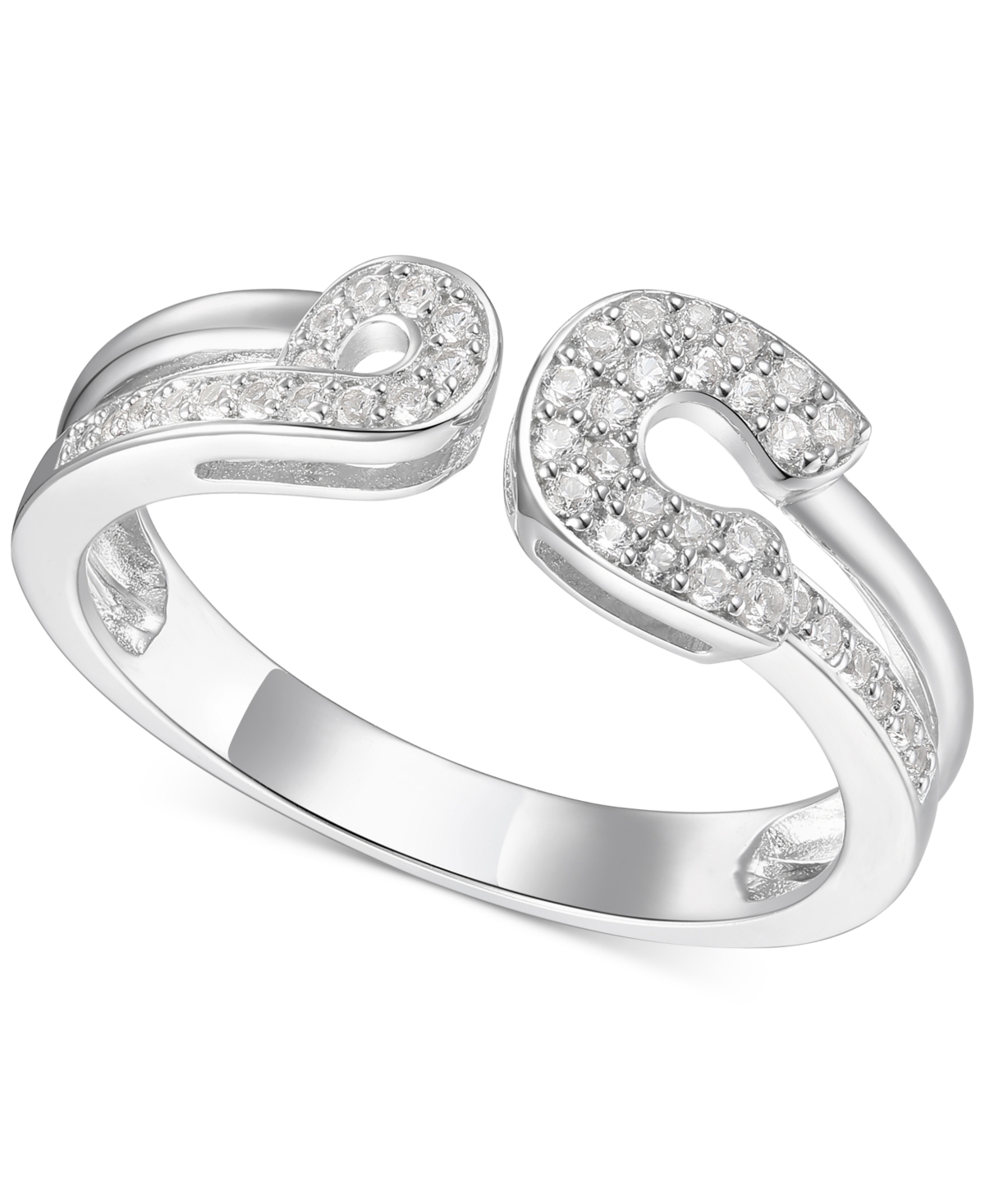 Click here for Diamond Horseshoe Cuff Ring (1/5 ct. t.w.) in Ster... prices