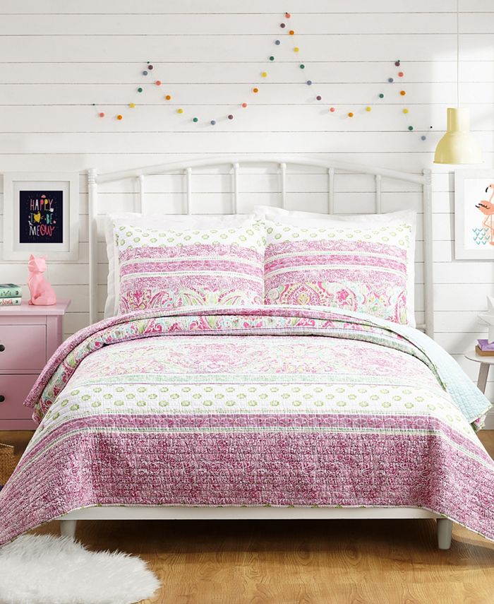 Jessica Simpson Palm Beach Paisley Full/Queen 3-Piece Quilt Set - Macy's
