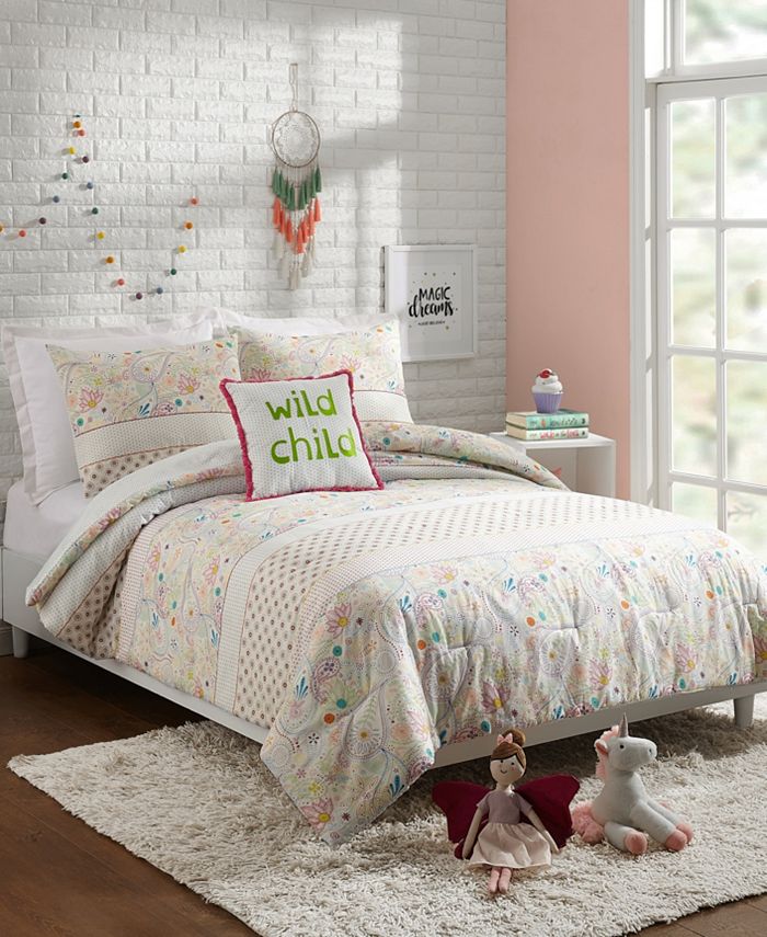 Jessica Simpson Whimsical Paisley 3-Piece Twin Comforter Set - Macy's