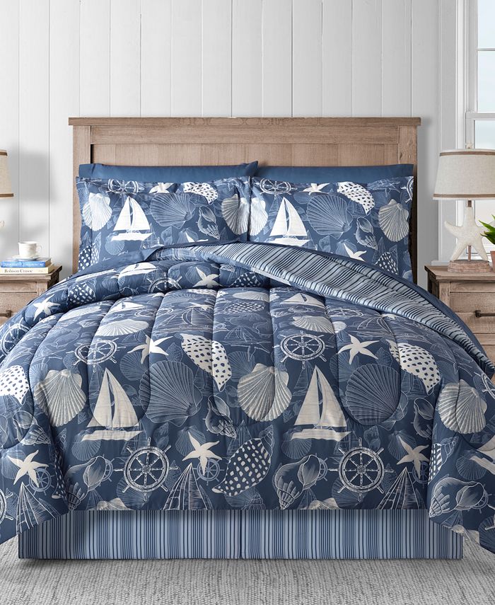 Fairfield Square Collection Seashell 8-Pc. Full Comforter Set - Macy's