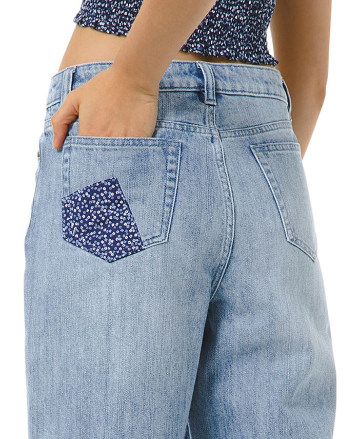 Michael Kors Cotton Patchwork Boyfriend Jeans - Macy's