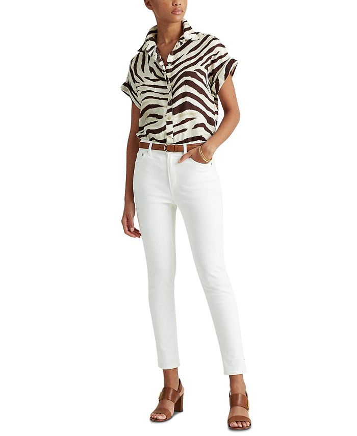Lauren Ralph Lauren Lightweight Linen Top - Macy's