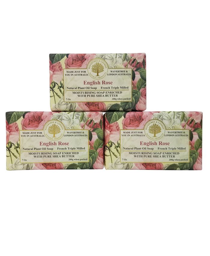 Wavertree & London English Rose Soap with Pack of 3, Each 7 oz - Macy's