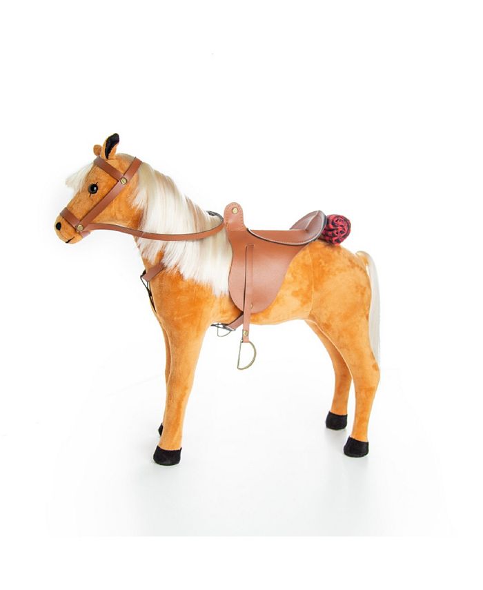 The Queen's Treasures American Chestnut Pony Set with Saddle, Reigns ...
