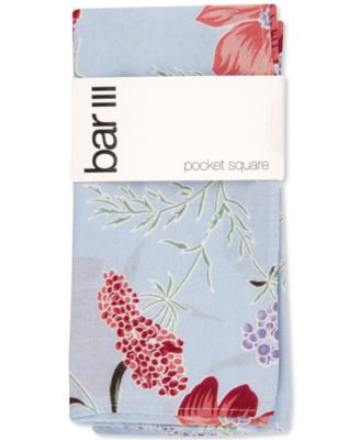 Bar III Men's Boxmere Floral Pocket Square, Created for Macy's - Macy's