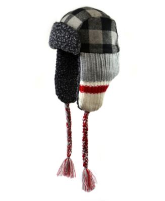 Crown Cap Work Sock Buffalo Check Aviator with Berber Trim Hat - Macy's