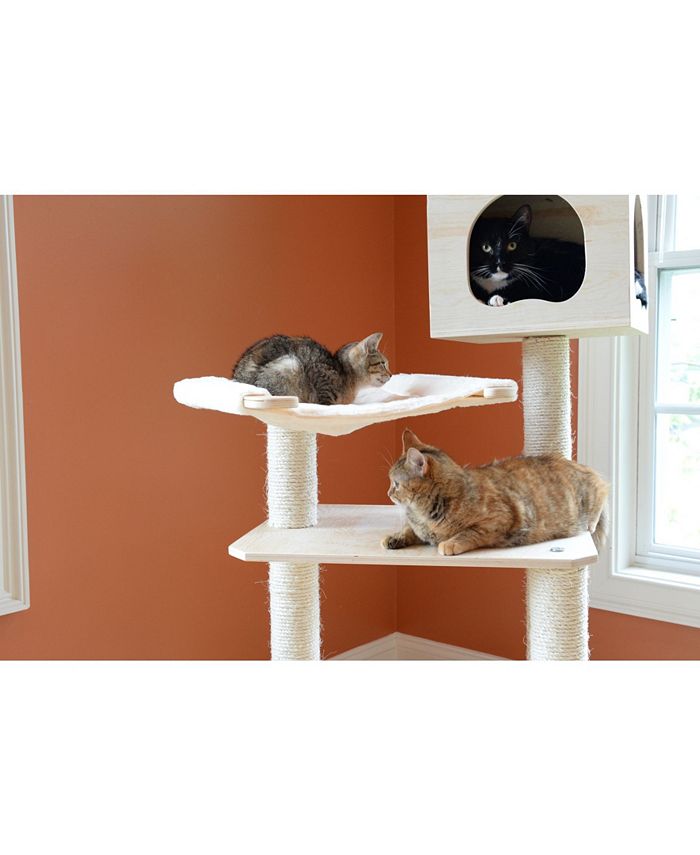 Armarkat 50" Real Wood Premium Scots Pine, Solid Wood Cat Tree - Macy's