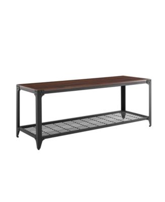 Walker Edison 48" Industrial Angle Iron Entry Bench - Macy's