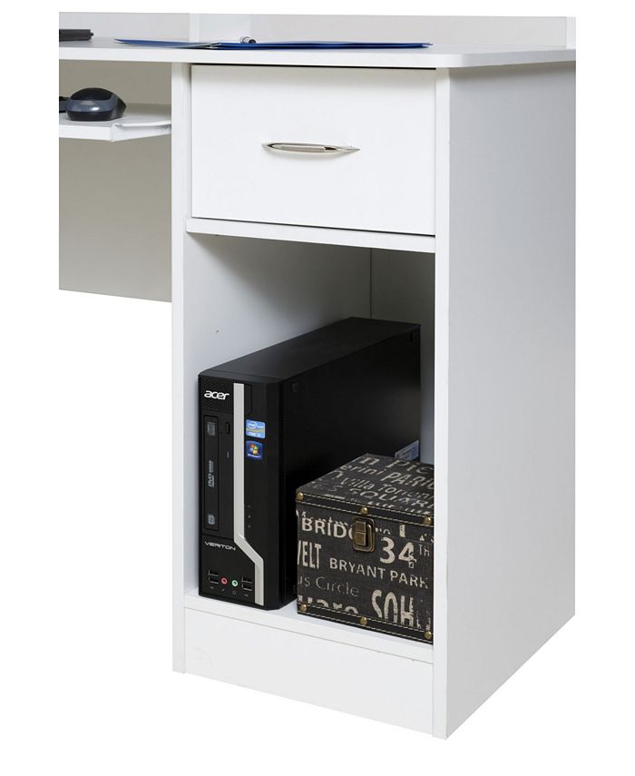 OneSpace Essential Computer Desk, Hutch with Pull-Out Keyboard - Macy's